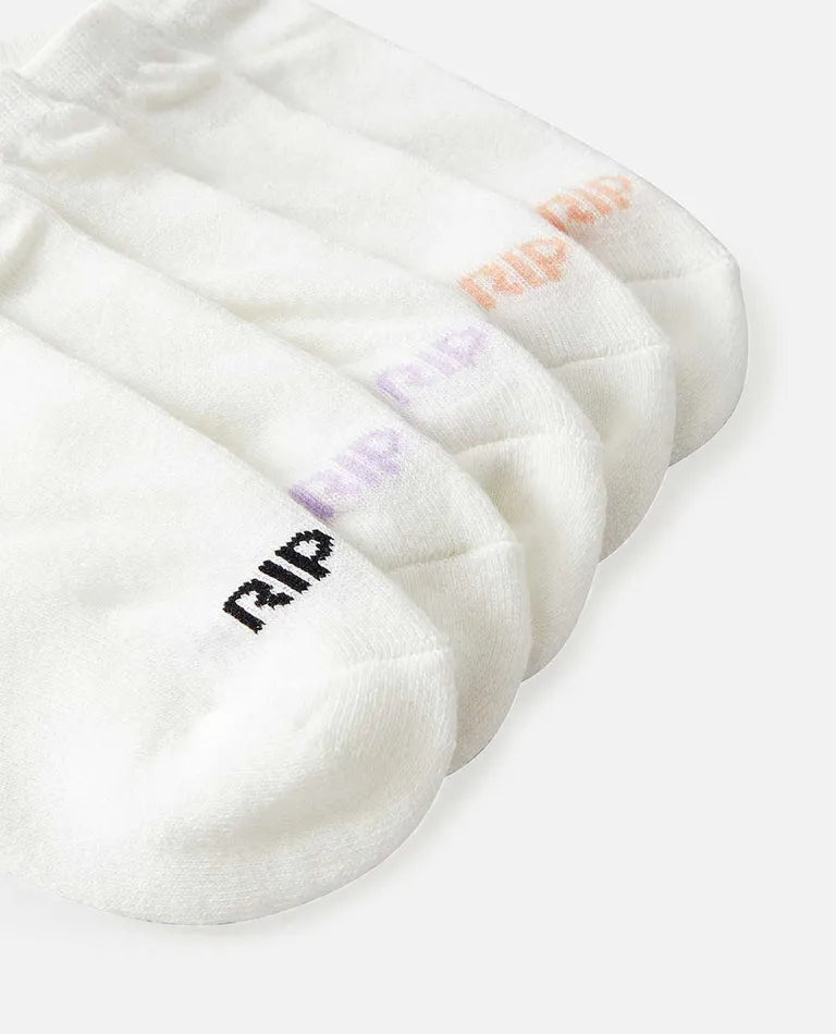 Rip Curl Ankle Sock 5pack- Girl- White – Husk Him Her