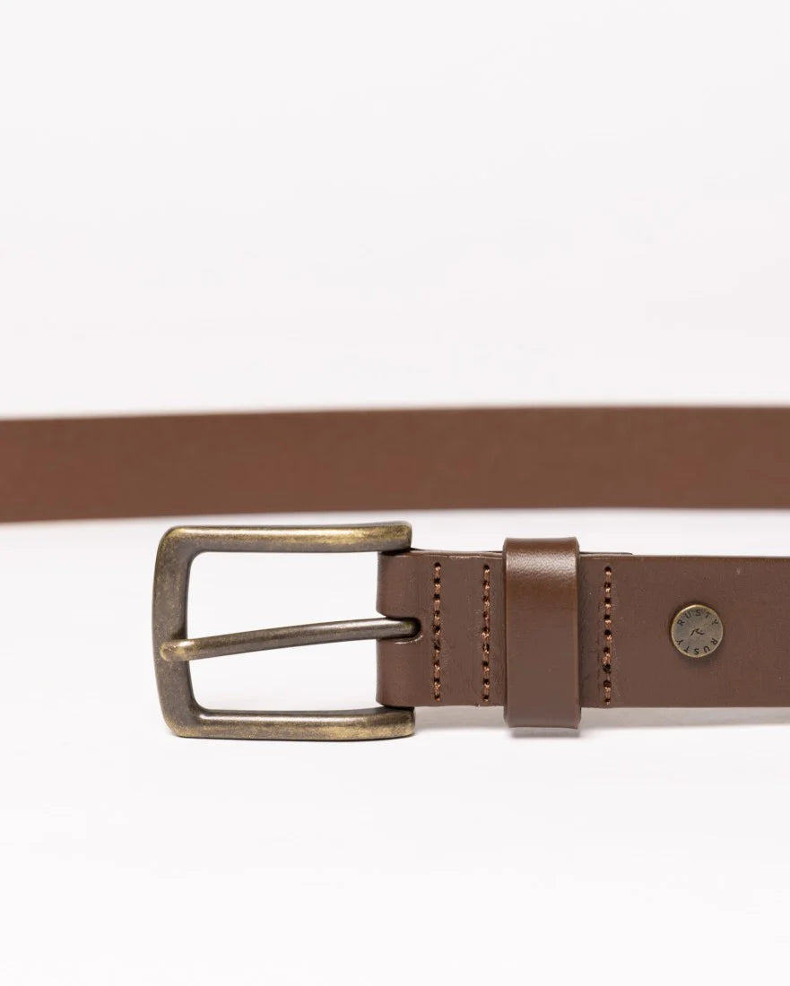 Rusty High River Leather Belt- Chocolate – Husk Him Her